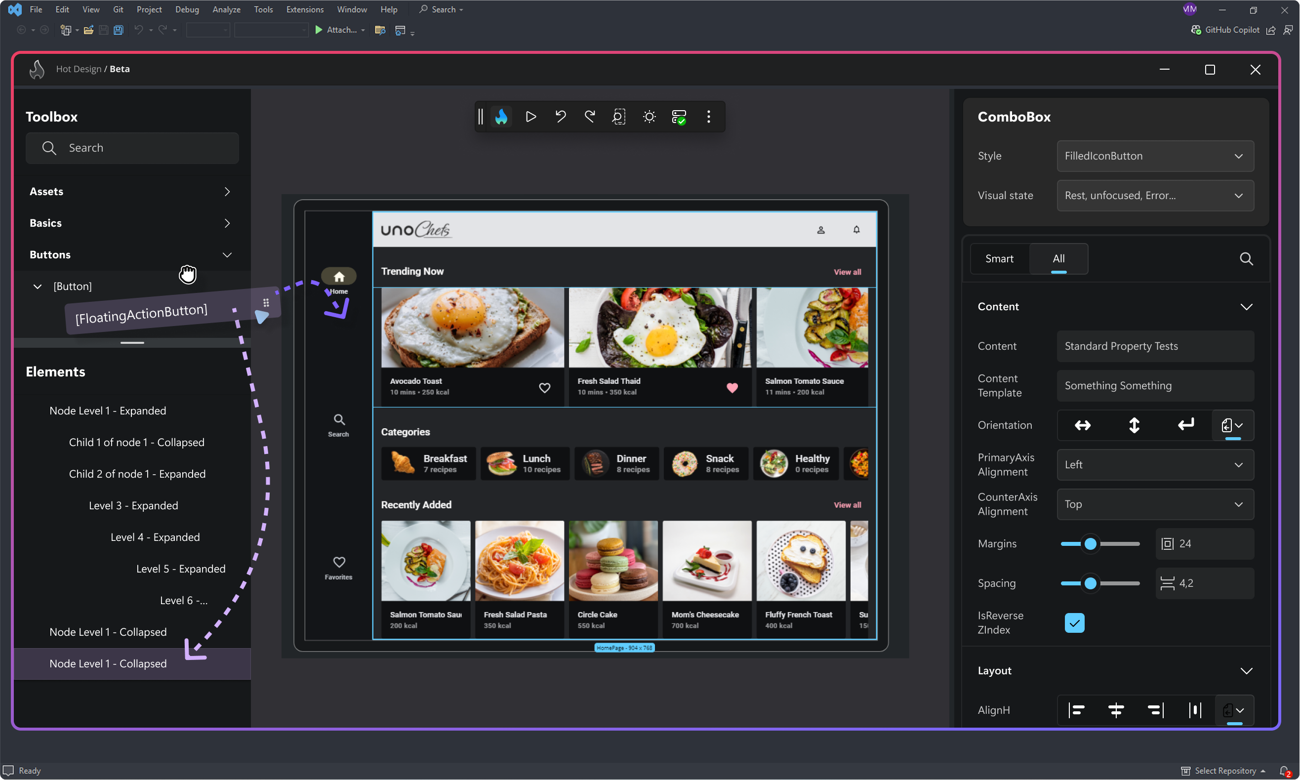 Uno Platform Hot Design